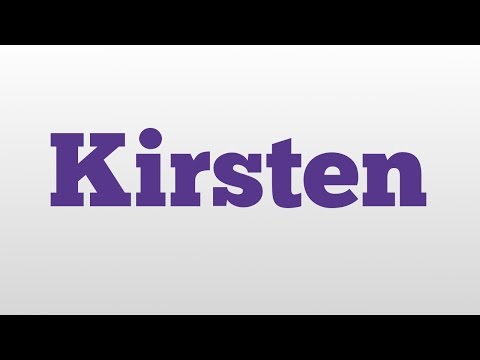 Kirsten meaning and pronunciation