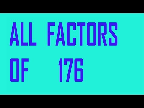 All the factors of 176 By prime factorization method