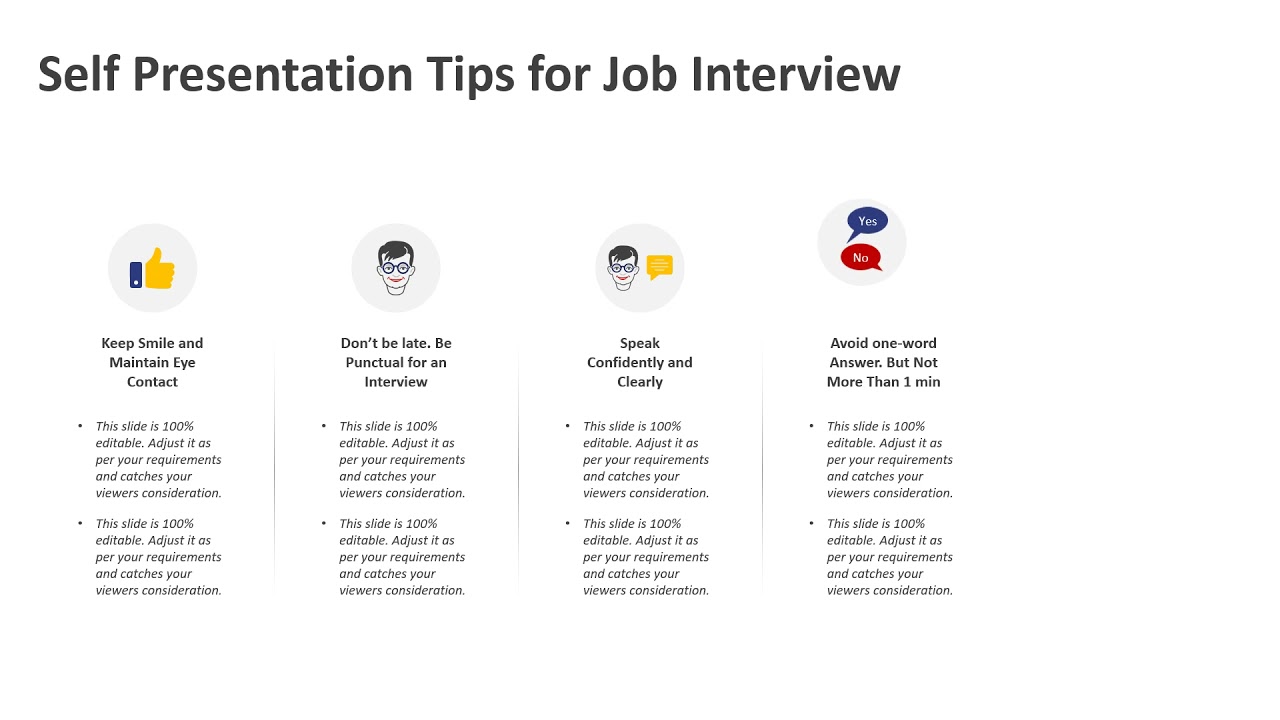 Tips for Job Interview PowerPoint Template | Interview Templates | Kridha Graphics