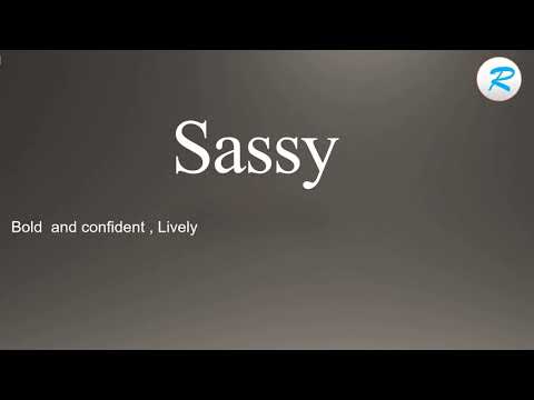 How to pronounce Sassy