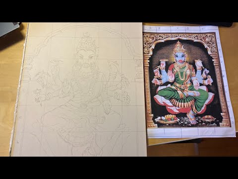 Painting Vārāhī Devi – Divine Commander of Lalitha’s Army | Lalitha Sahasranamam Series (WIP)