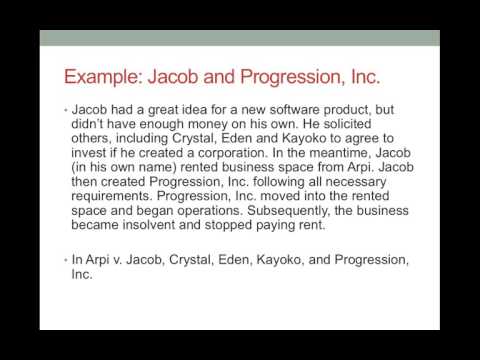 Business Organizations - Corporations - Promoters