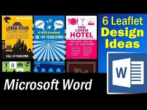 6 Leaflet Design Ideas in MS Word Part4 - Microsoft Word Tutorial