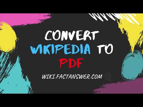 convert wikipedia page to pdf (create custom pdf with only needed sections and theme)