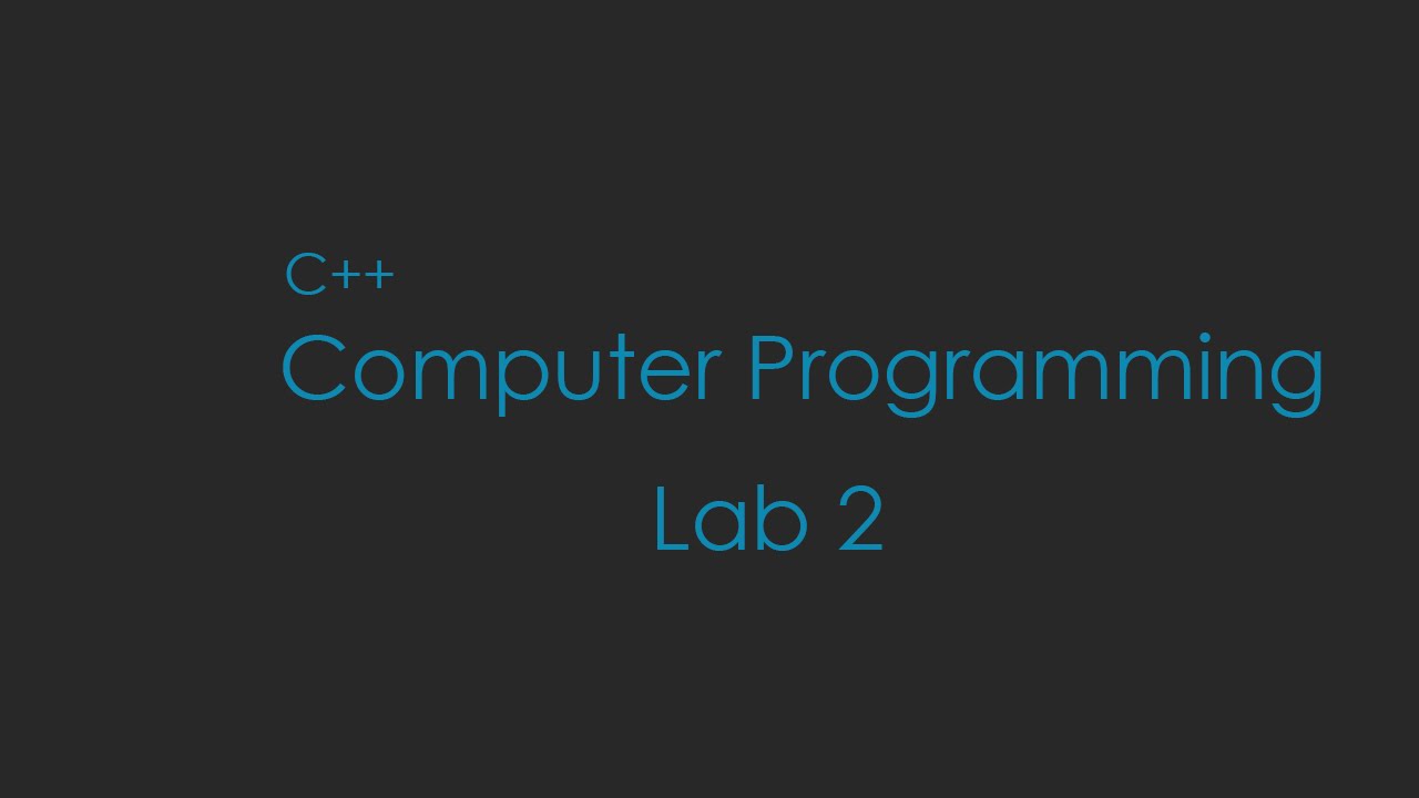 Computer Programming Lab 2 - PPU