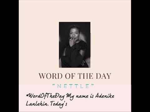 Word of the Day with Adenike Lanlehin. What is the meaning of the word “Nettle”?