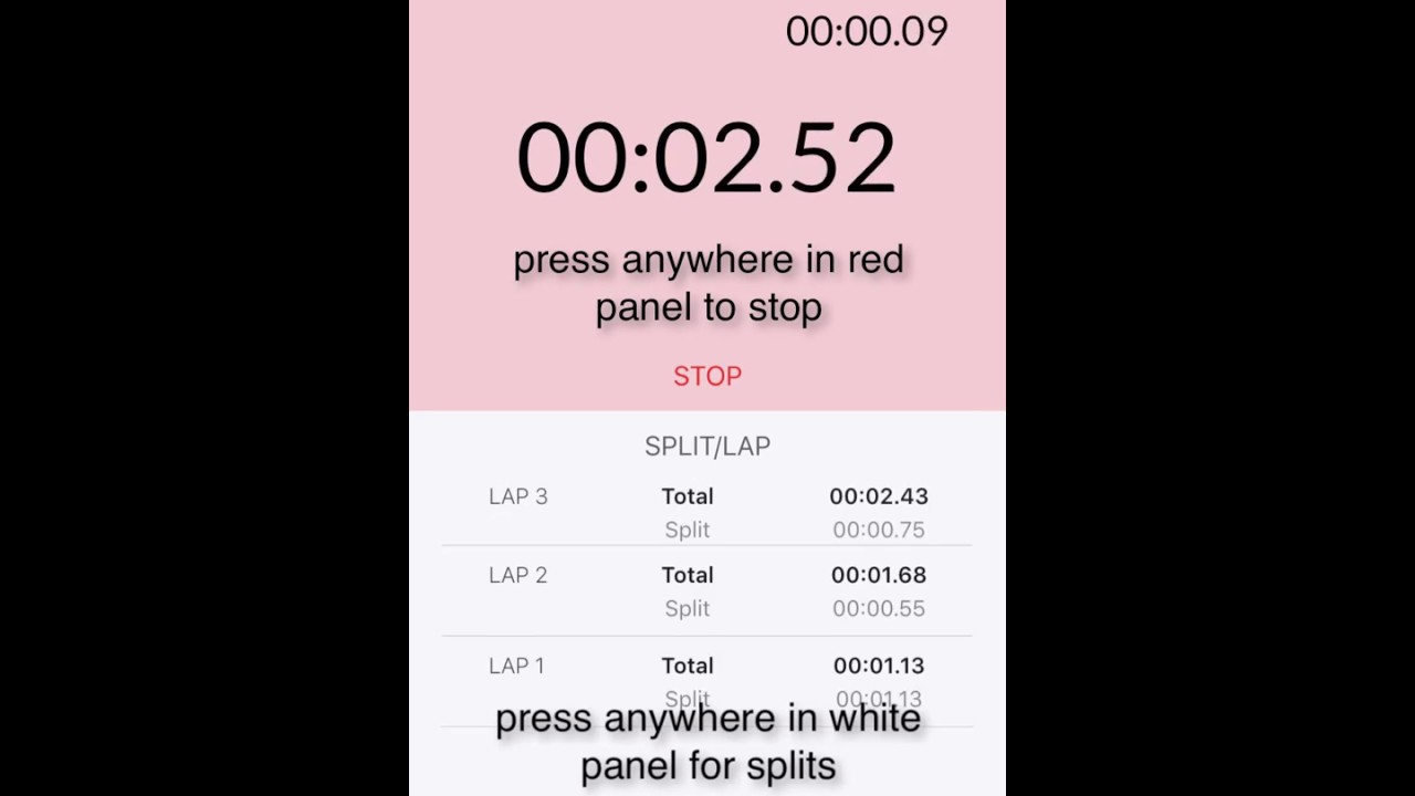 Sprint Stopwatch - how to use free app