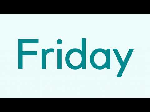 How to pronounce Friday in English?