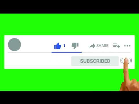 Like, Subscribe and Ring the Bell Green Screen