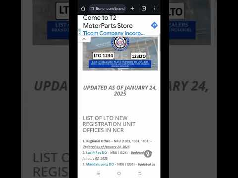 How to check LTO PLATE NUMBER