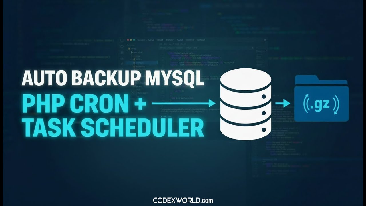 Auto Backup MySQL Database using PHP Cron Job (Linux & Windows)