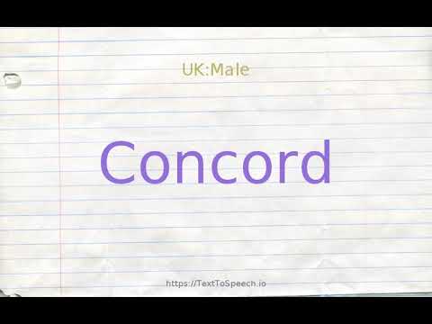 How to pronounce concord