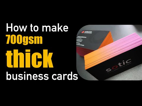 How to make 600gsm and 700gsm thick business cards. Duplex bonding.