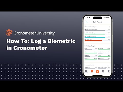 How To: Log A Biometric (Like Weight) In Cronometer