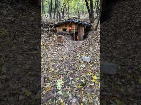 dugout in the forest #survival #bushcraft #camping #shelter #survivalskills #bushcraftcamping