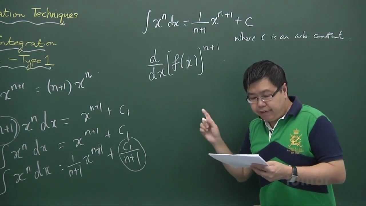 JC Mathematics H2 - Topic 9  Integration Techniques Demo Video