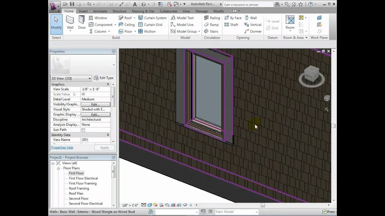 Revit Architecture - Adding Doors and Windows - Lesson 2