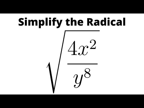 Simplify the Expression: Square Root of 4x^2/y^8