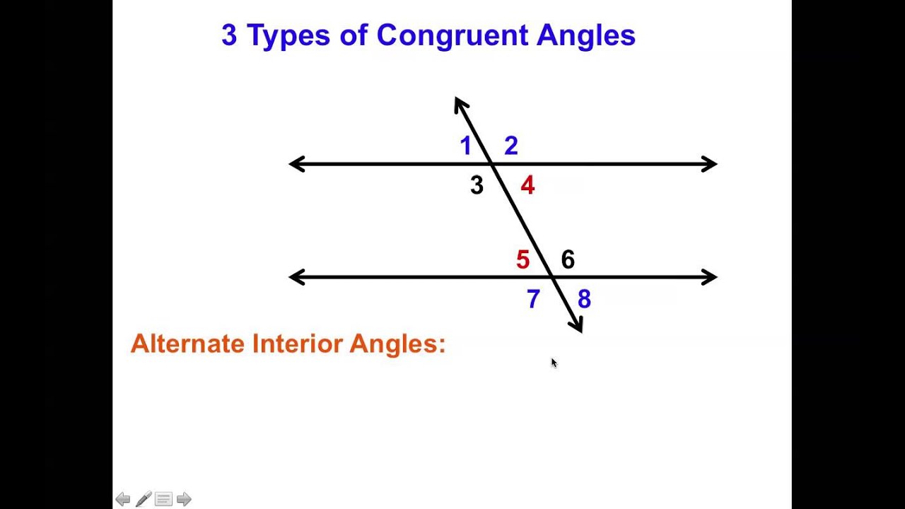 8th Grade Chapter 3 Section 1 Parallel Lines and Transversals