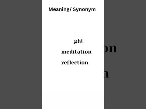 Vocabulary - contemplation #englishlearning #thoughts #synonyms #meaning #english