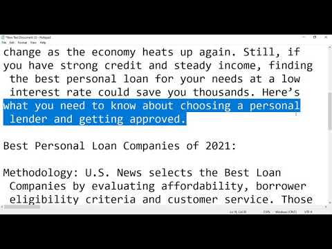 Best Personal Loans of November 2021 || Best Personal Loan Companies of 2021 ||