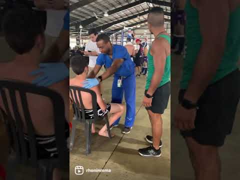 Medical checks! Did he pass so he can fight! Again. #mma #muaythai #fight
