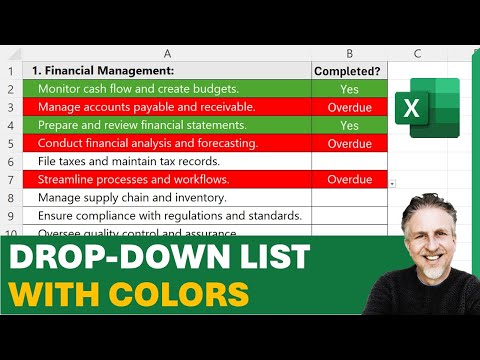 Excel Drop Down List With Colors (Including Color Entire Row Based on Drop Down)