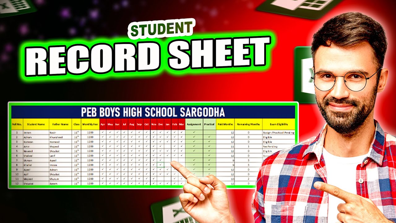 Fully Automated Student Record Sheet | MS Excel |Data Entry Kaisa Karta Hain