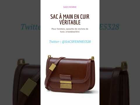 Sac à main en cuir véritable pour femmes