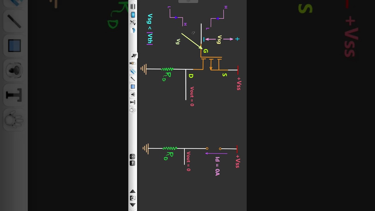 MOSFET SWITCH | P-Channel EMOSFET on #proteus | #mosfet #fets #bjt #fieldeffecttransistor #analog
