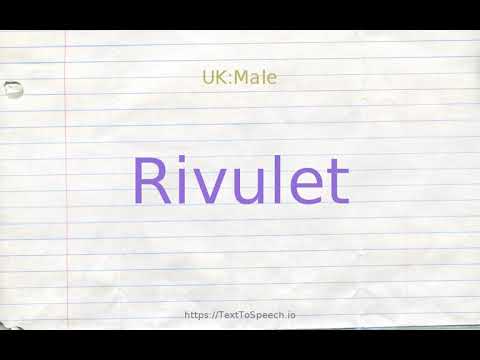 How to pronounce rivulet