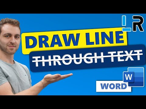 Line Through Text in Word