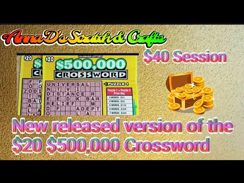 Two $20 $500,000 Crossword. Newest version. Colorado Scratch Off Tickets