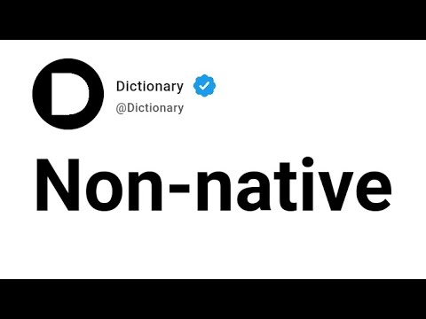 Non-native Meaning In English