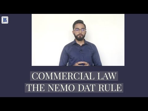 The Nemo Dat Rule in Commercial Law