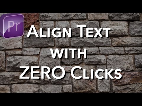 Align Text with ZERO CLICKS | Premiere Pro 2024
