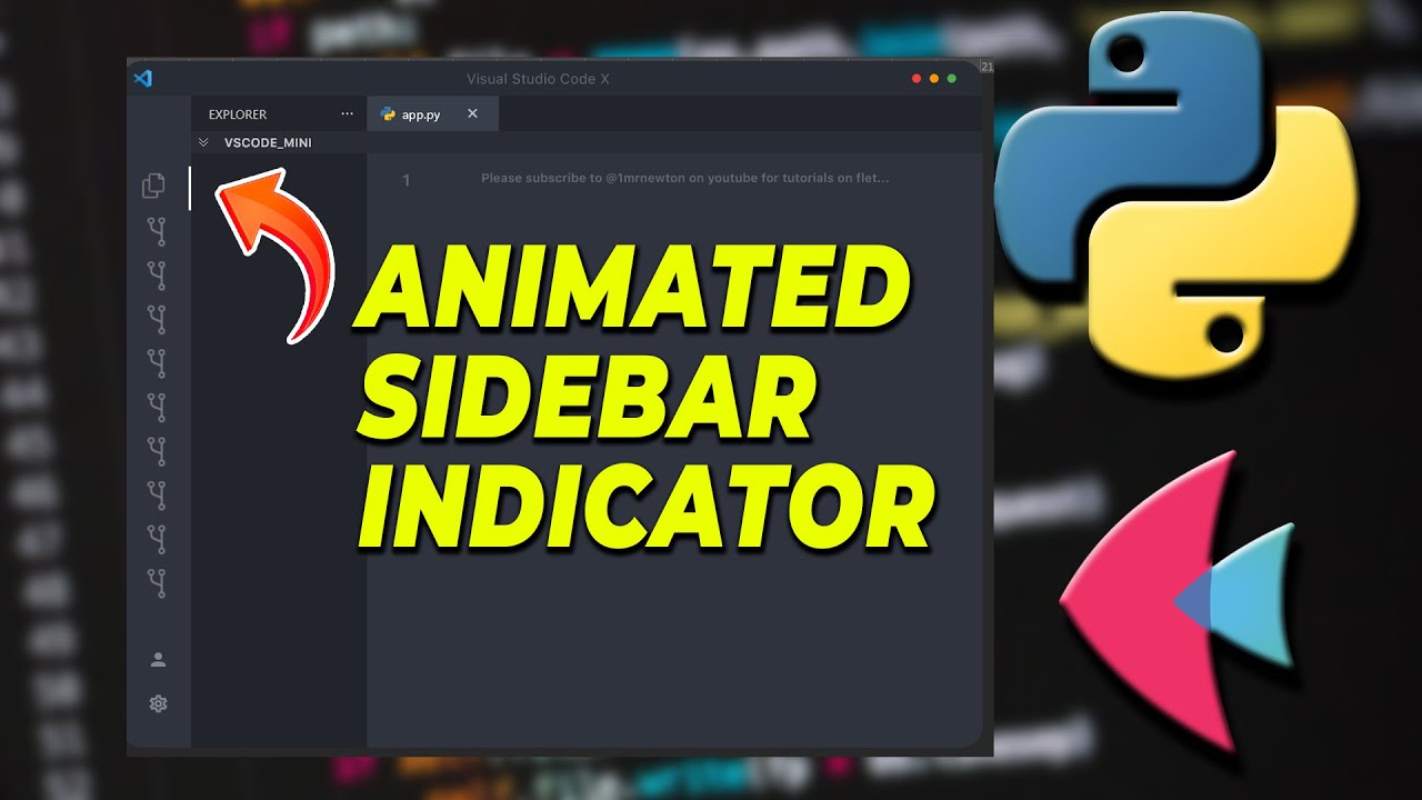 Python Flet Tutorial - How to create Sidebar with animated button indicator