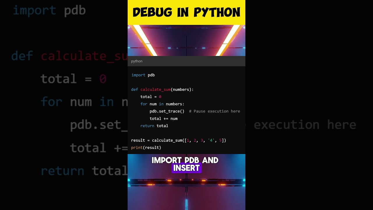 Debugging in Python || PDB || Python Debugger ||  #coding #programming #learnpython #python