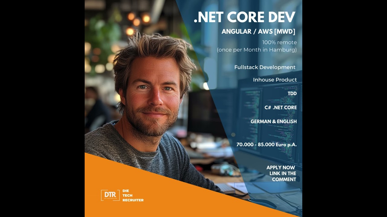 C#/.NET Core Developer mit Angular Know-how (m/w/d)! 100% remote Job