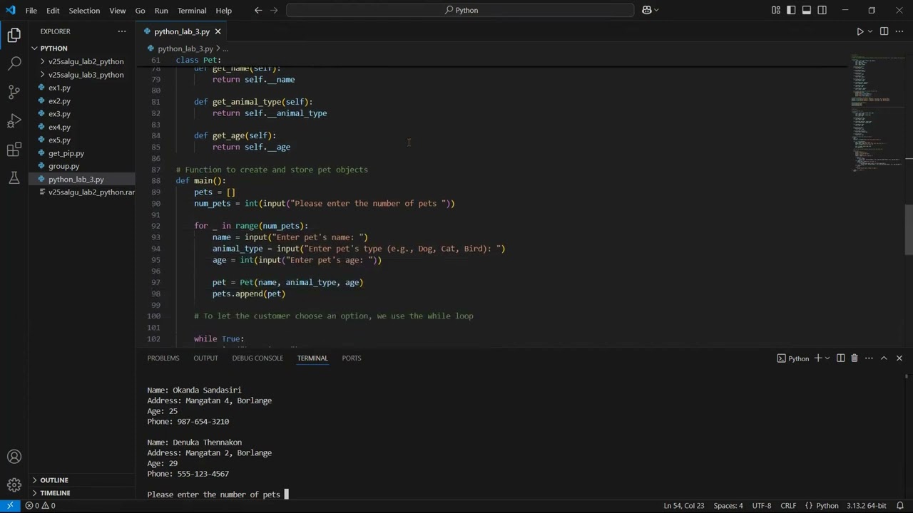 Python Lab 3 Assignment Presentation