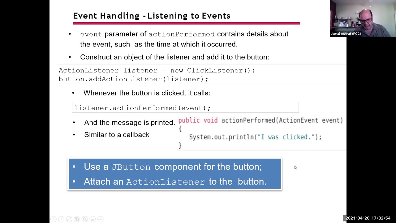 Big Java - Chapter 10 - GUI - Event Handling