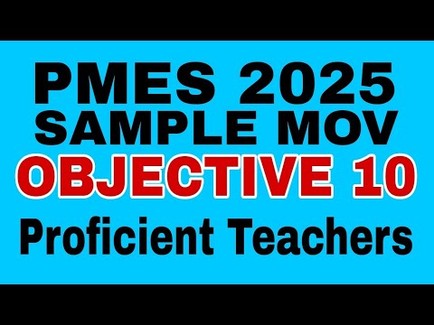 PMES 2025 / MOVs for Objective 10