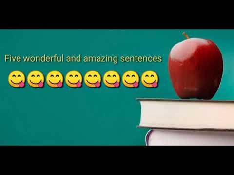 Five wonderful and amazing sentences in English😋😋