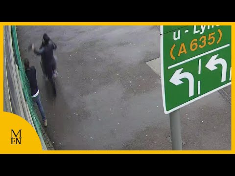Shocking moment criminals target innocent man on major Manchester road ...