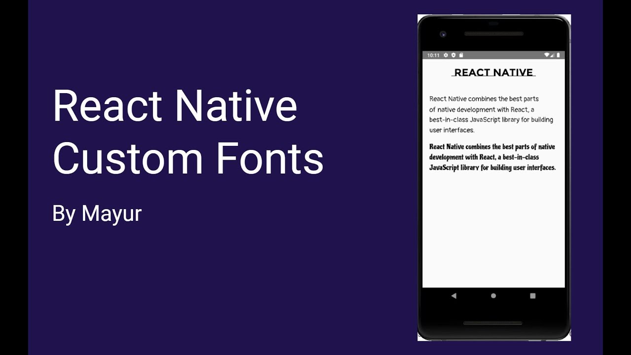 Custom Fonts in React Native #05