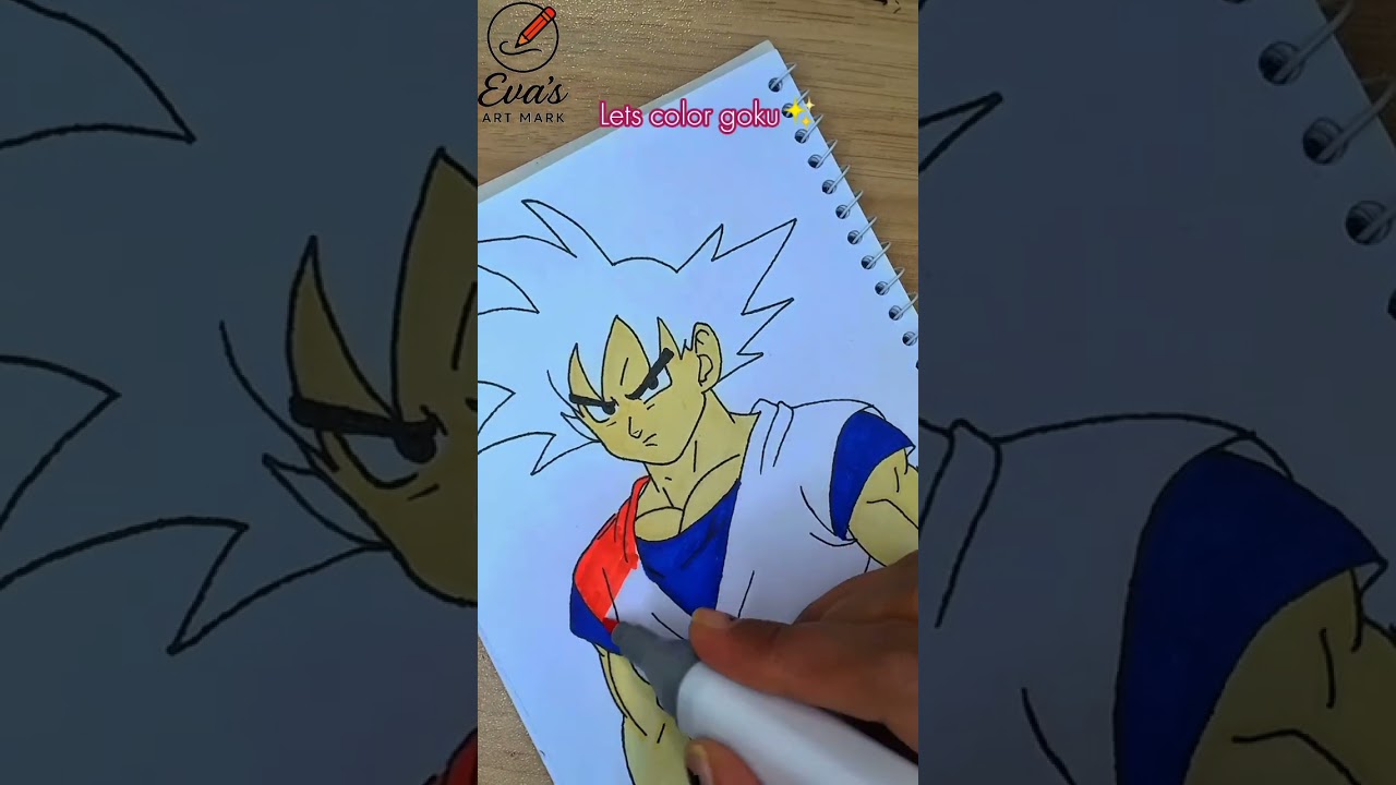 Anime Character Goku Coloring | Dragon Ball Z Drawing Shorts
