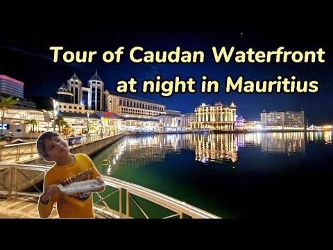 Tour of Caudan, Waterfront at night in Mauritius!