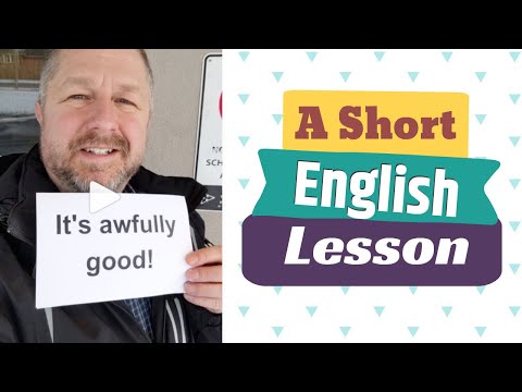 Meaning of IT'S AWFULLY GOOD and IT'S OUT OF THIS WORLD - A Short English Lesson with Subtitles