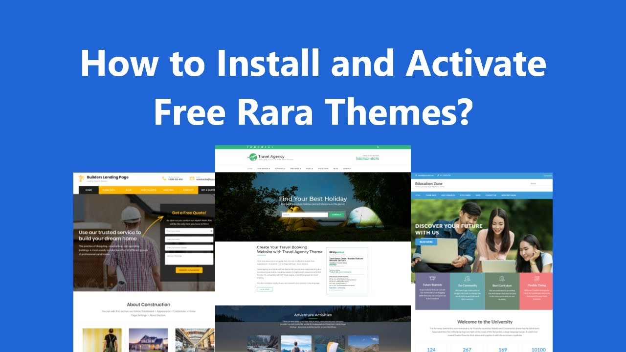 How to install and activate free Rara Themes
