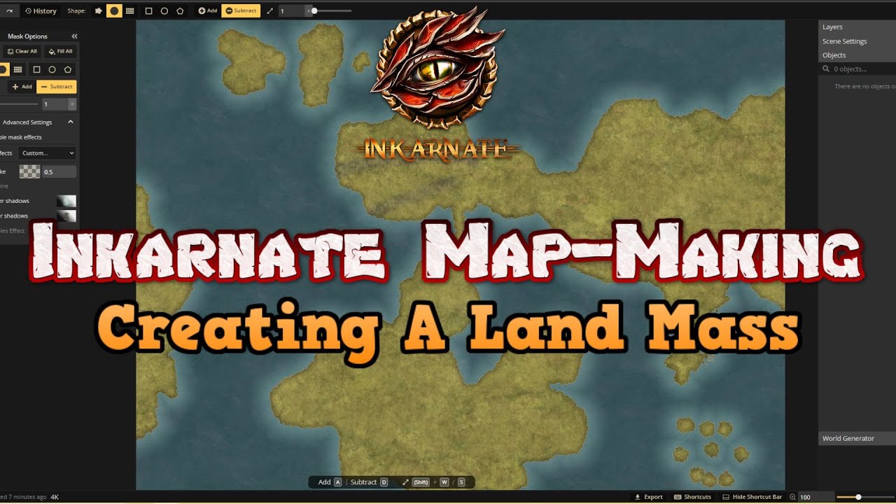 Inkarnate Map-Making Tutorial #1 - Creating A Land Mass